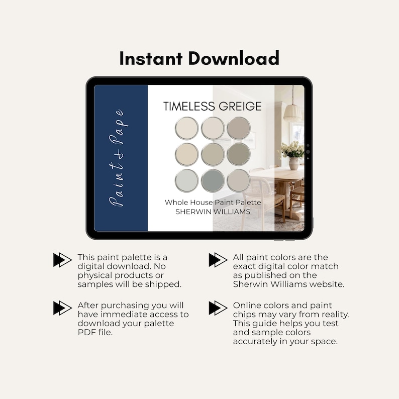 Sherwin Williams Greige Color Palette, Timeless Paint Colors, Warm ...
