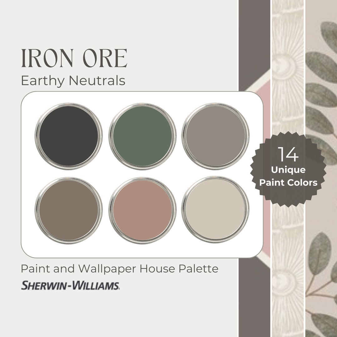 Iron Ore Color Palette Sherwin Williams Earthy Neutrals - Etsy UK