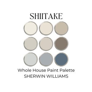 Shiitake Sherwin Williams Paint Palette, Greige Sherwin Williams Blue ...