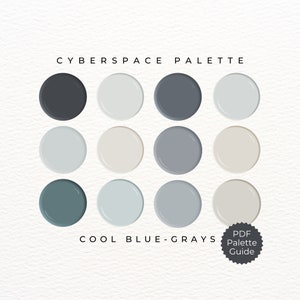 Sherwin Williams Cyberspace Paint Palette, Sherwin Williams Blue Color ...
