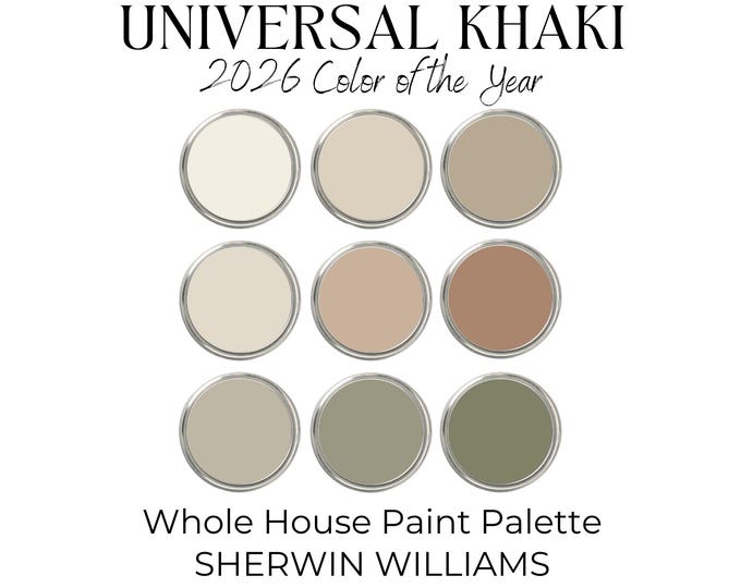 Sherwin Williams 2026 Color of the Year, SW 6150 Universal Khaki, Home ...