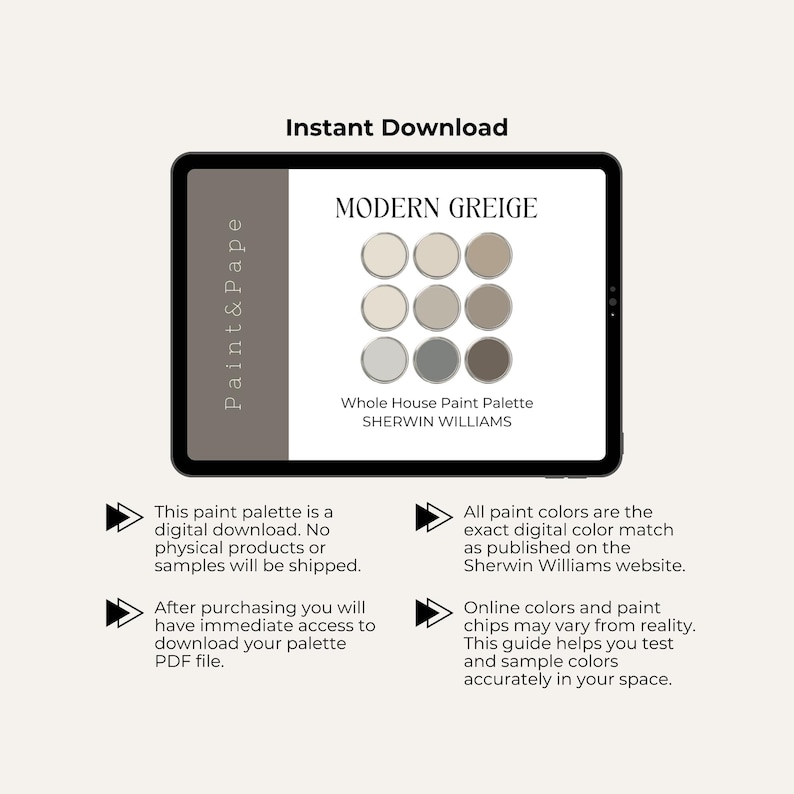 Sherwin Williams Greige Color Palette, Warm Neutral Paint Colors ...