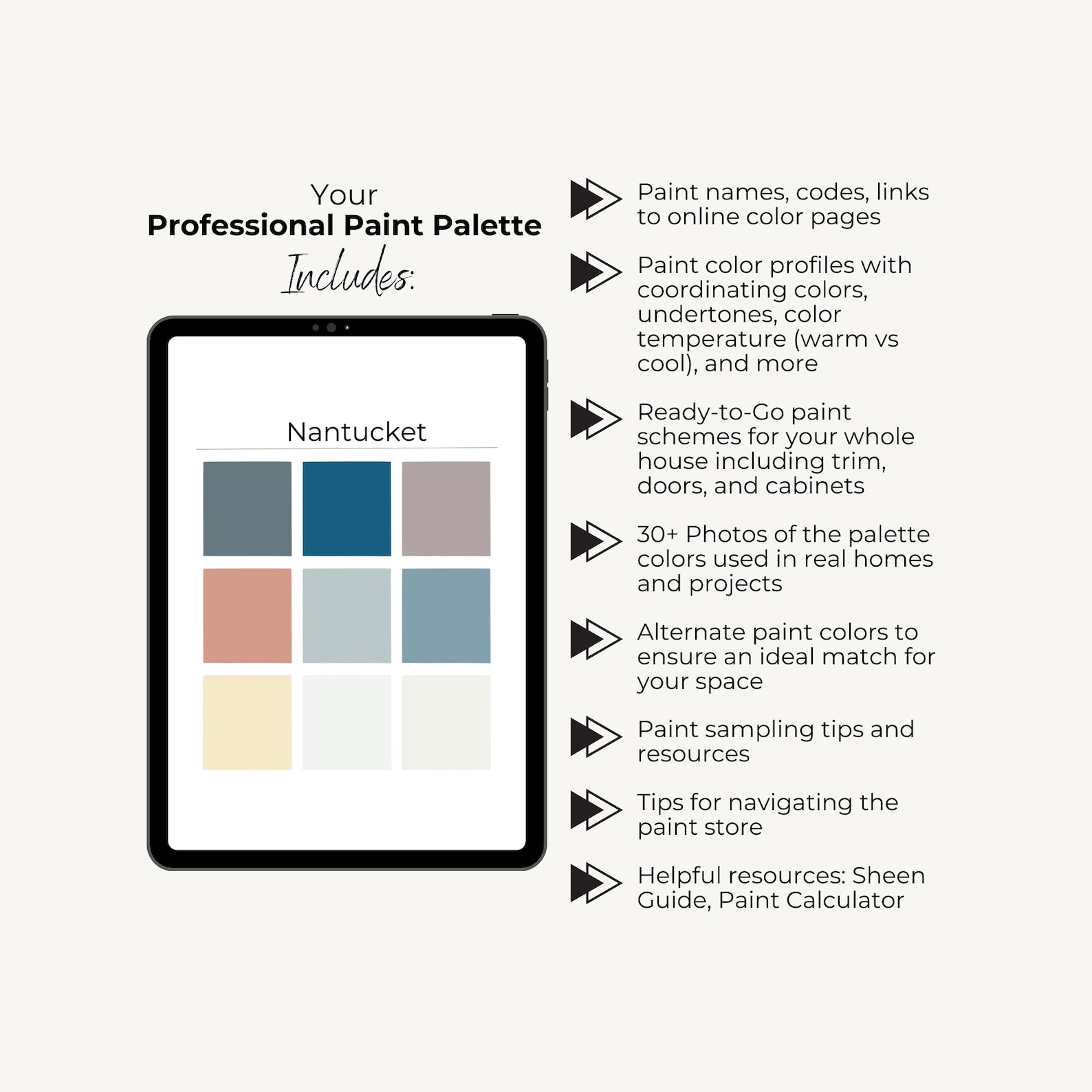 Nantucket Paint Colors, Benjamin Moore Coastal Interior Paint Palette ...