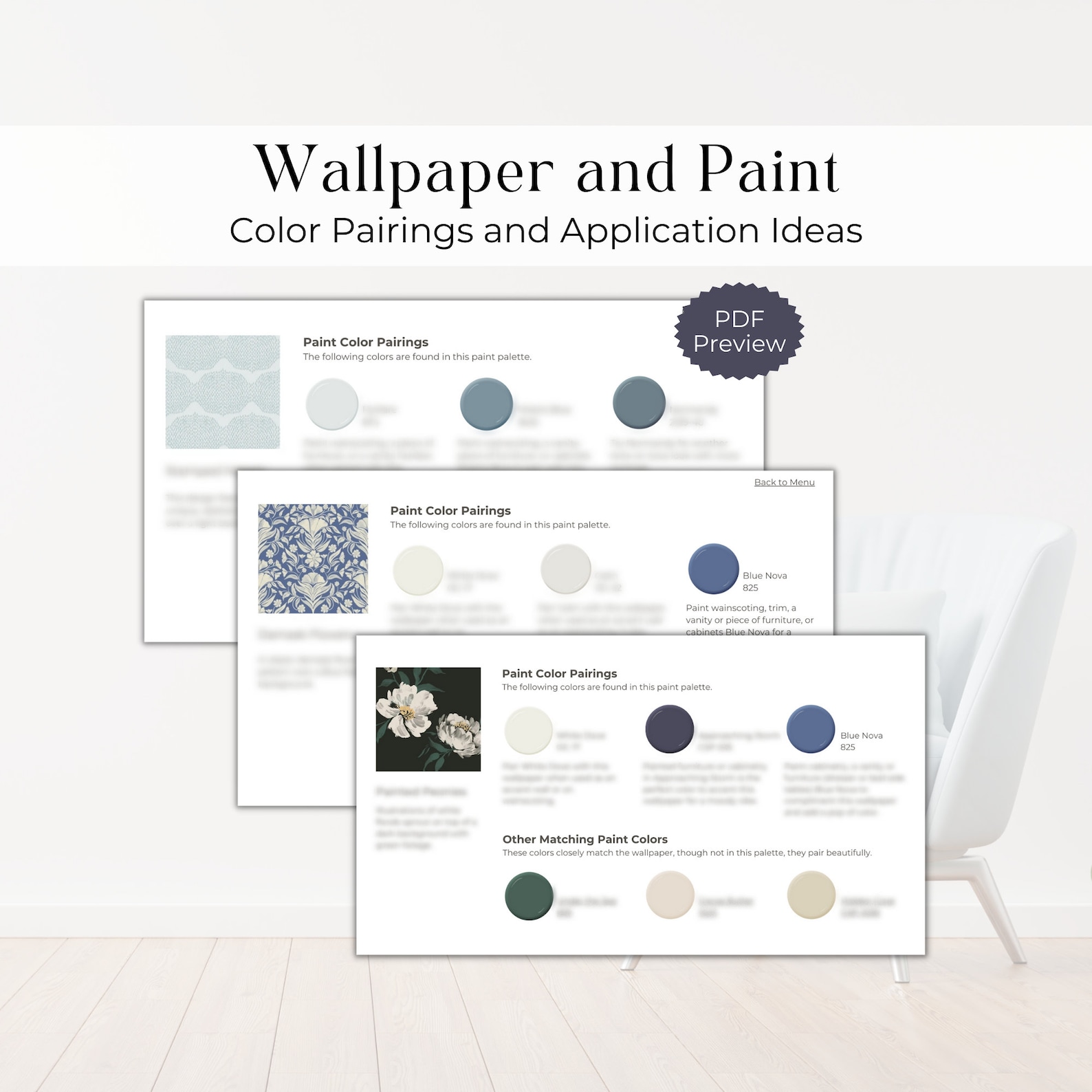 Blue Nova Benjamin Moore Color Palette, 2024 Color of the Year Home ...
