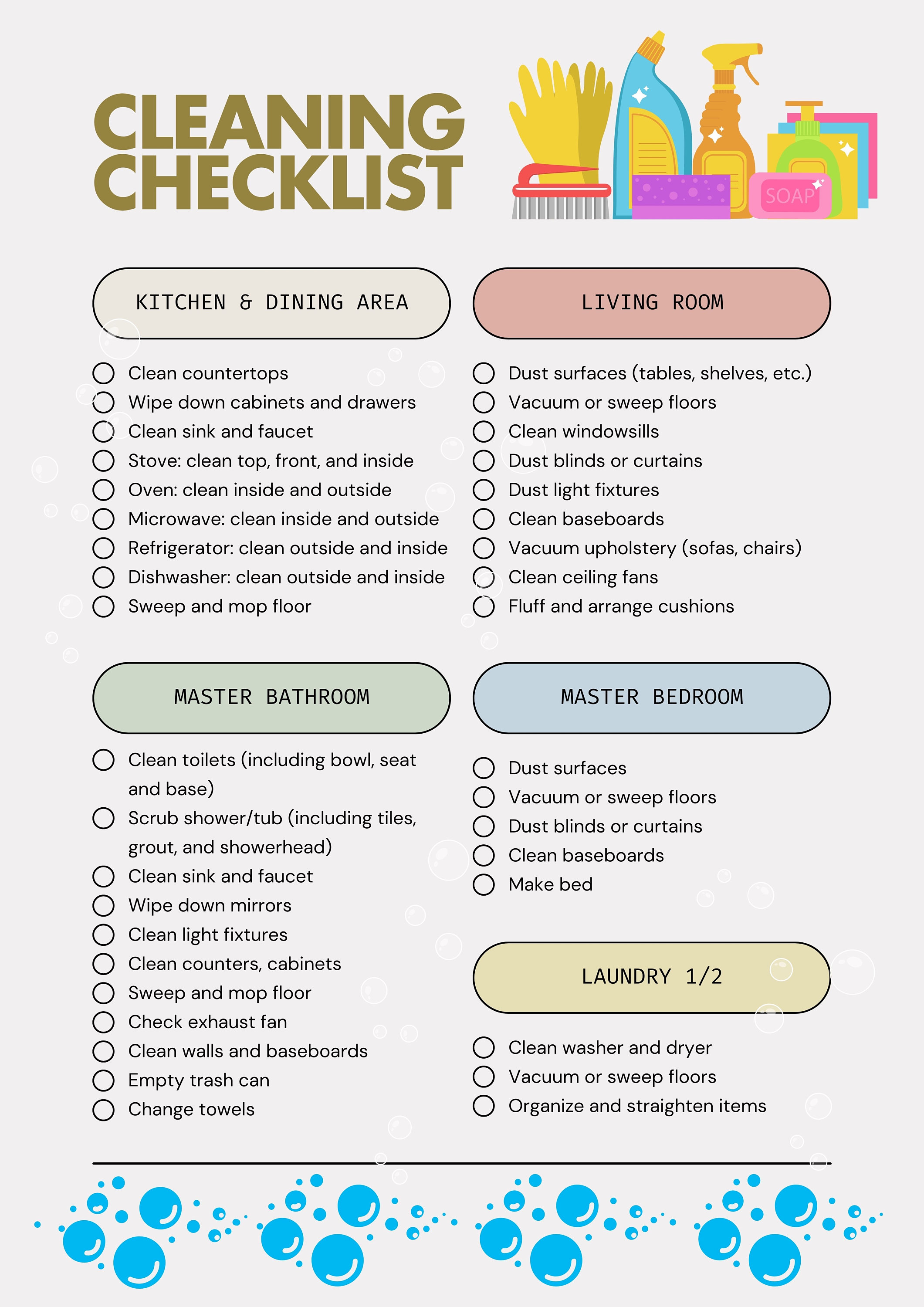 Checklist Template To-do - Etsy