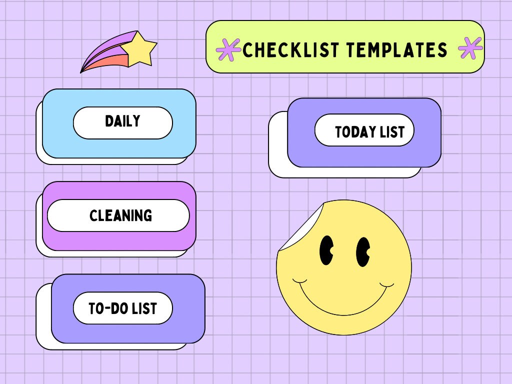 Checklist Template To-do - Etsy