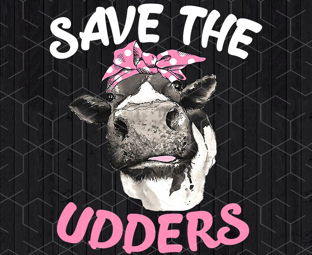 Save the Udders Breast Cancer Png Sunflower Highland Cow - Etsy