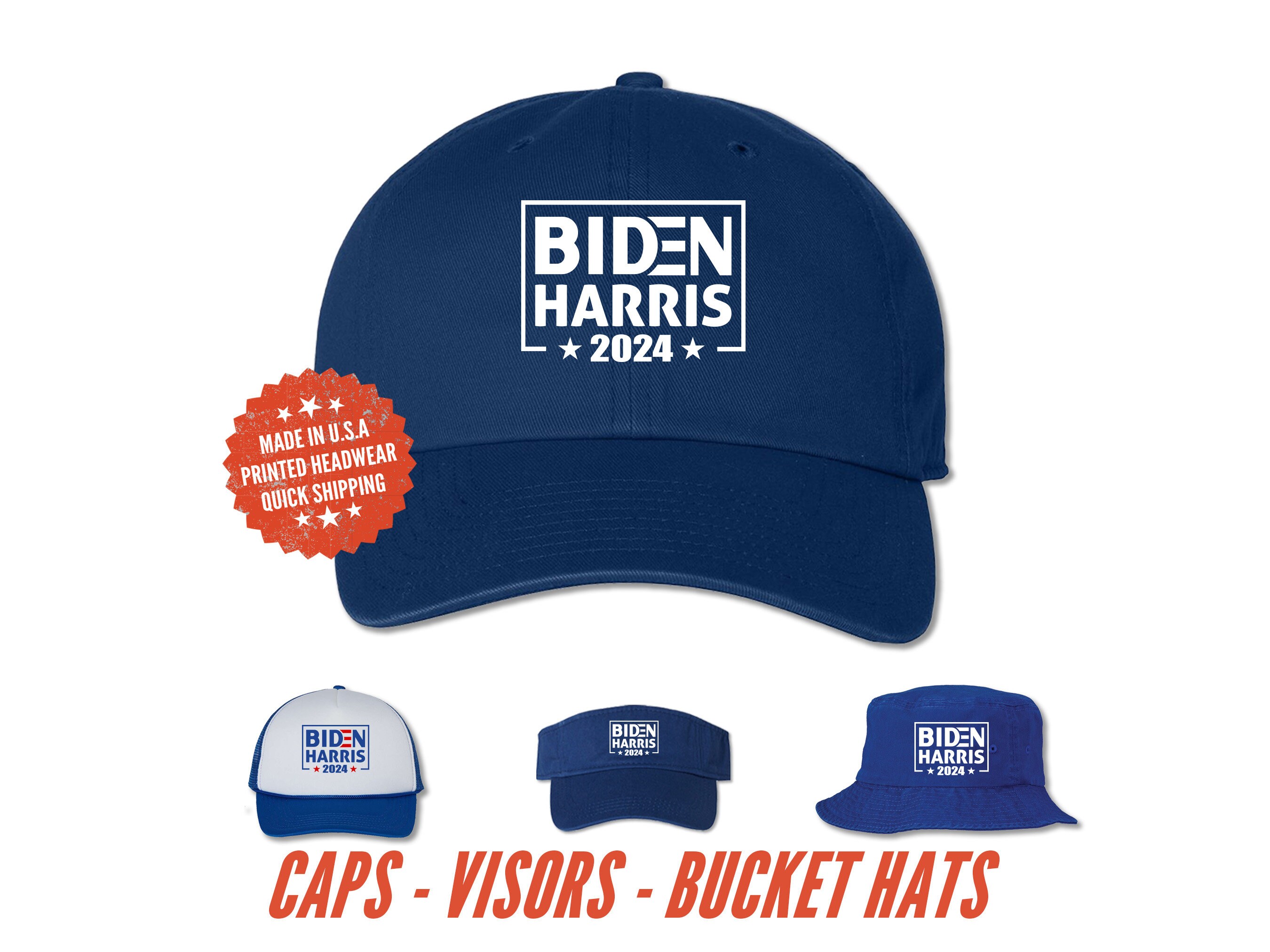 Biden 2024 Hat Biden Harris 2024 Cap Printed Caps Sun Visors Bucket