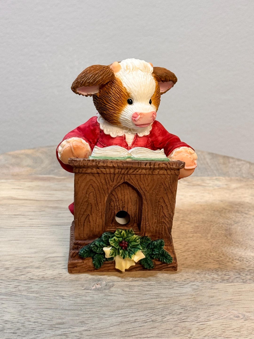 Vintage 1998 Enesco Mary Moo Moos Singing Moo Praises Musical Silent ...