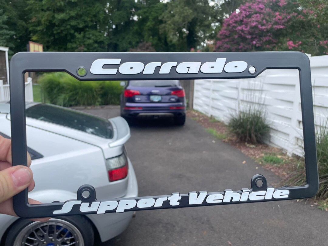Corrado Support Vehicle License Plate Frame Volkswagen/vw/g60/vr6/slc ...