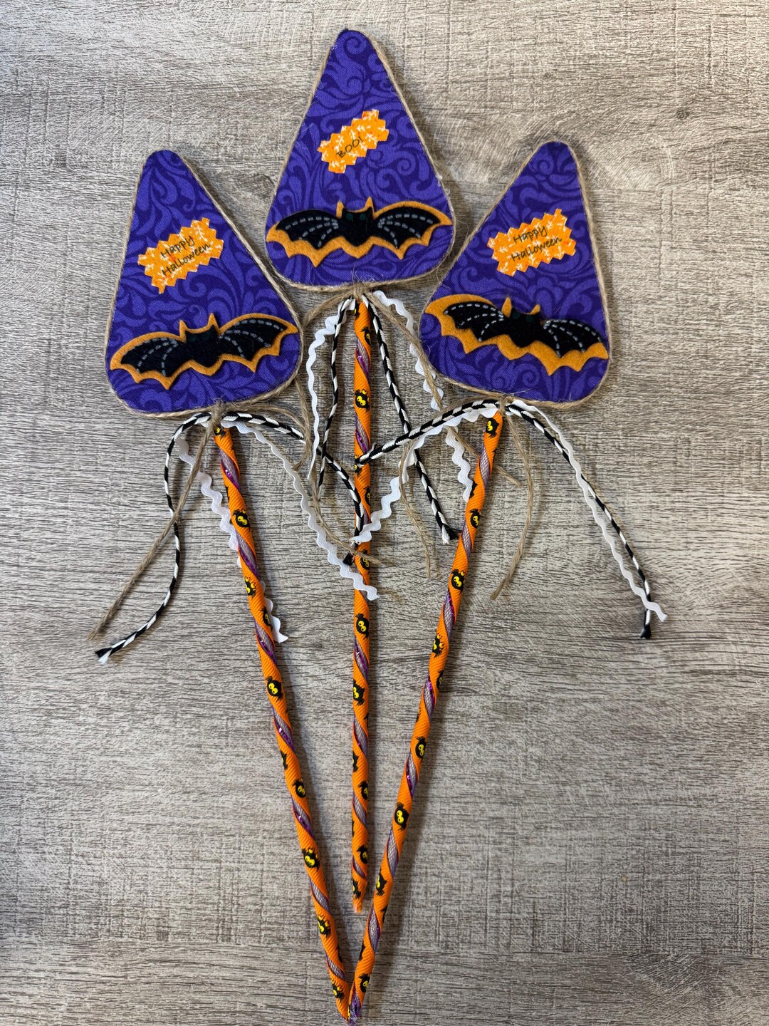 Crafted Set of 3 Halloween Picks for Wreaths or Halloween Tree - Etsy