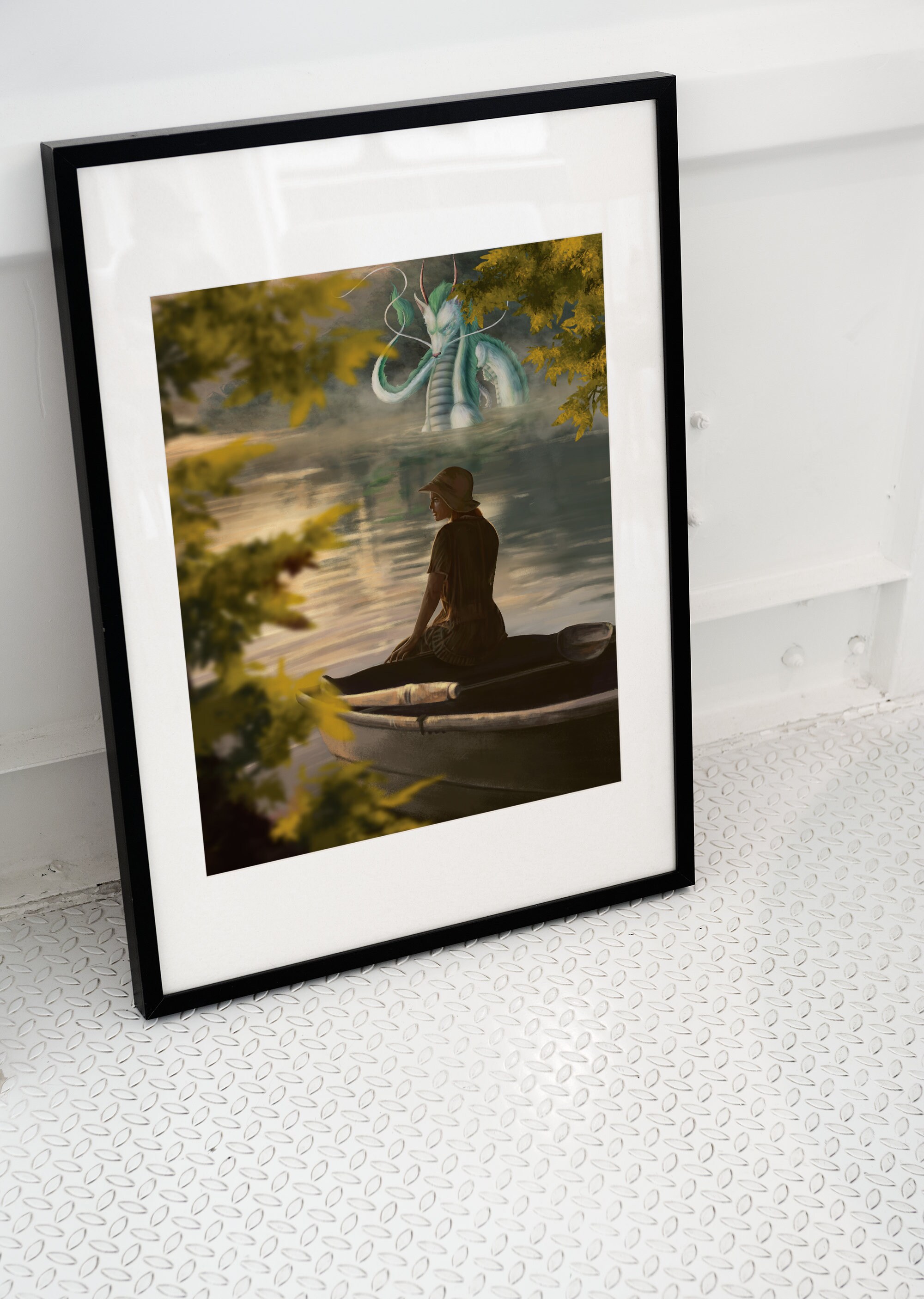 Art Print the Spirit of the Kohaku River Meeting the Dragon Haku an Adventure on the Water ...