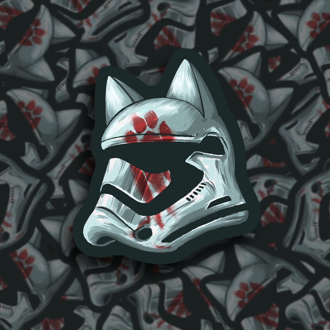 Cat Trooper Sticker Fanart, Illustration, Art, Decoration, Star Wars ...
