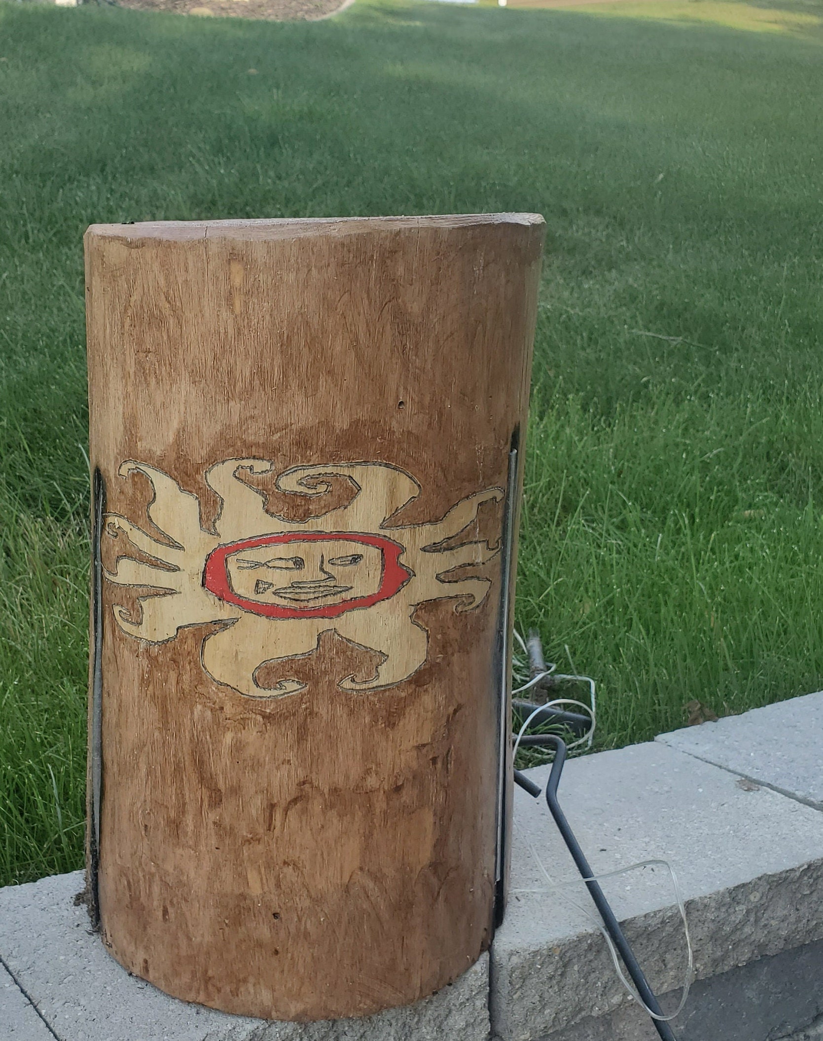 Solar Powered Garden/porch Log Lights - Etsy