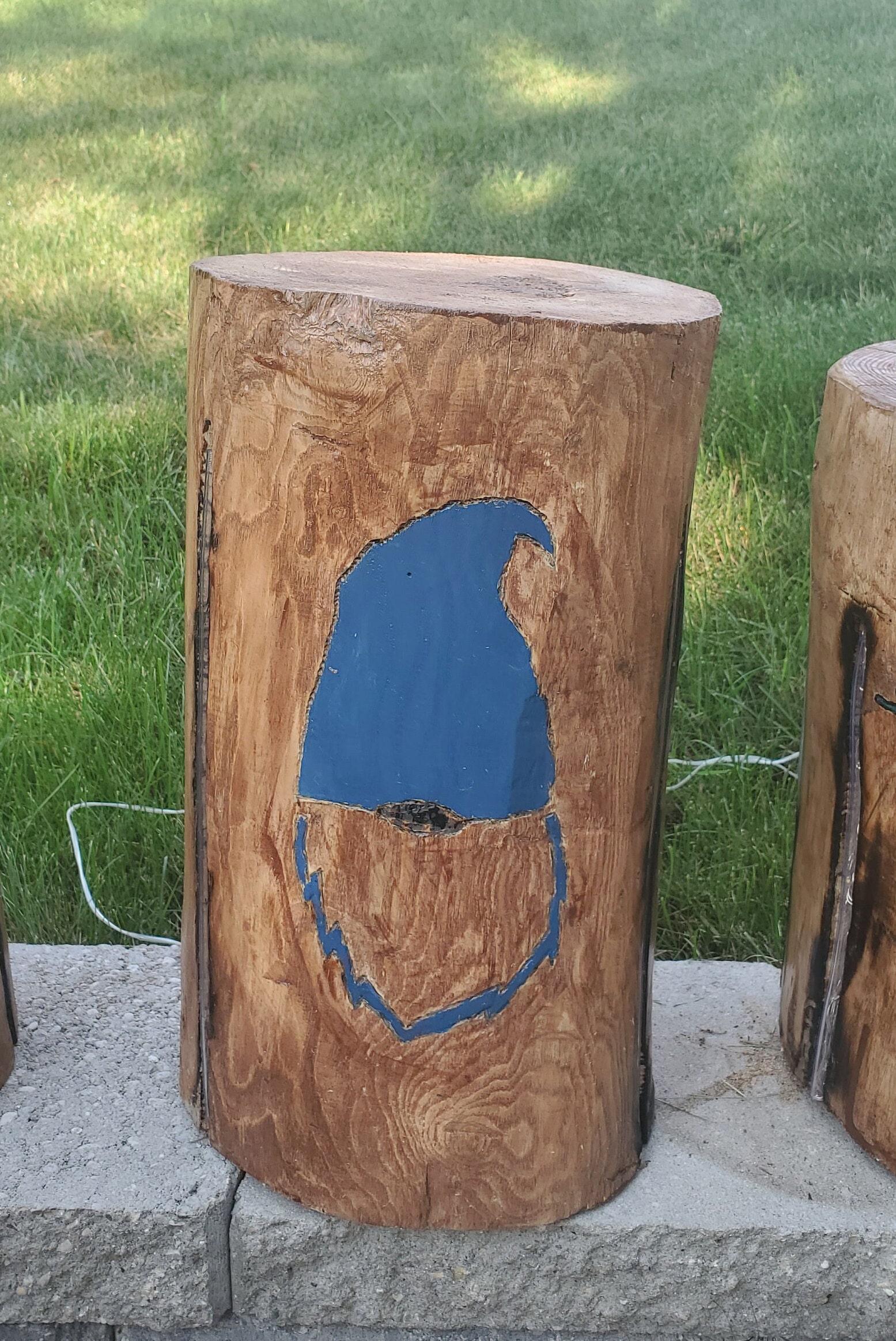 Solar Powered Garden/porch Log Lights - Etsy