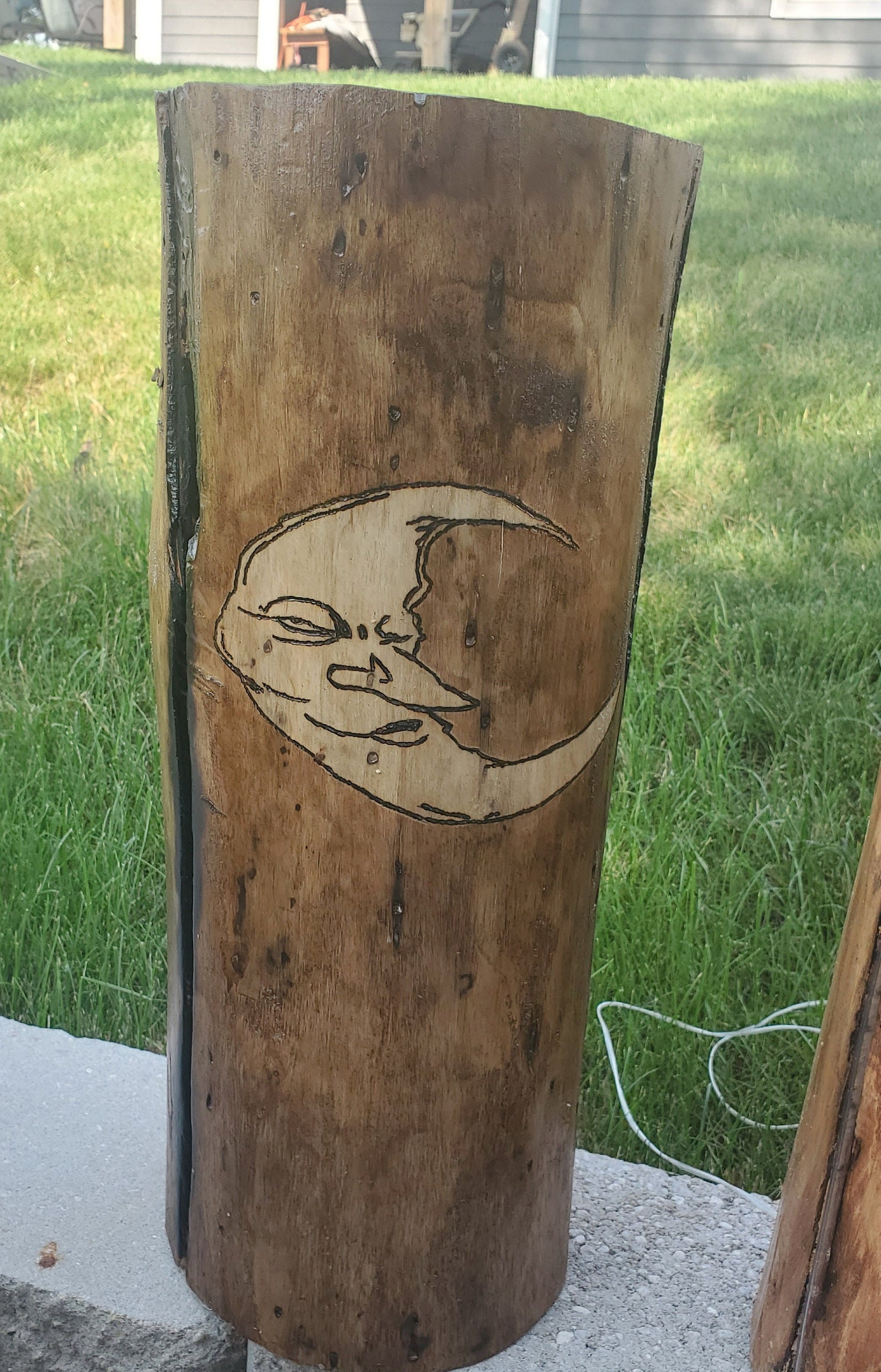 Solar Powered Garden/porch Log Lights - Etsy