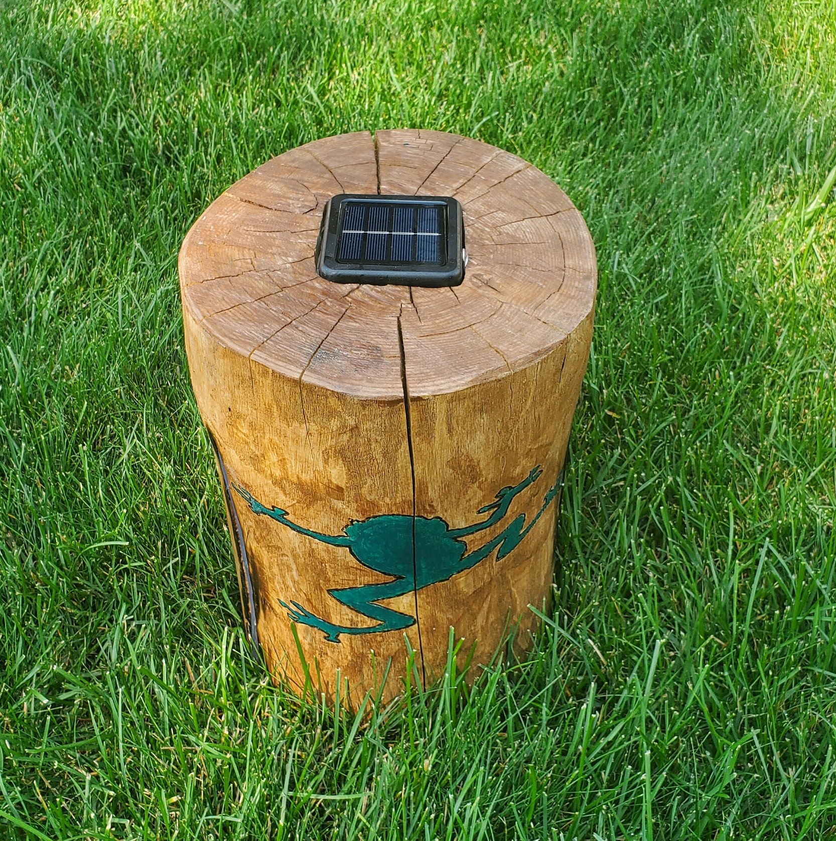 Solar Powered Garden/porch Log Lights - Etsy
