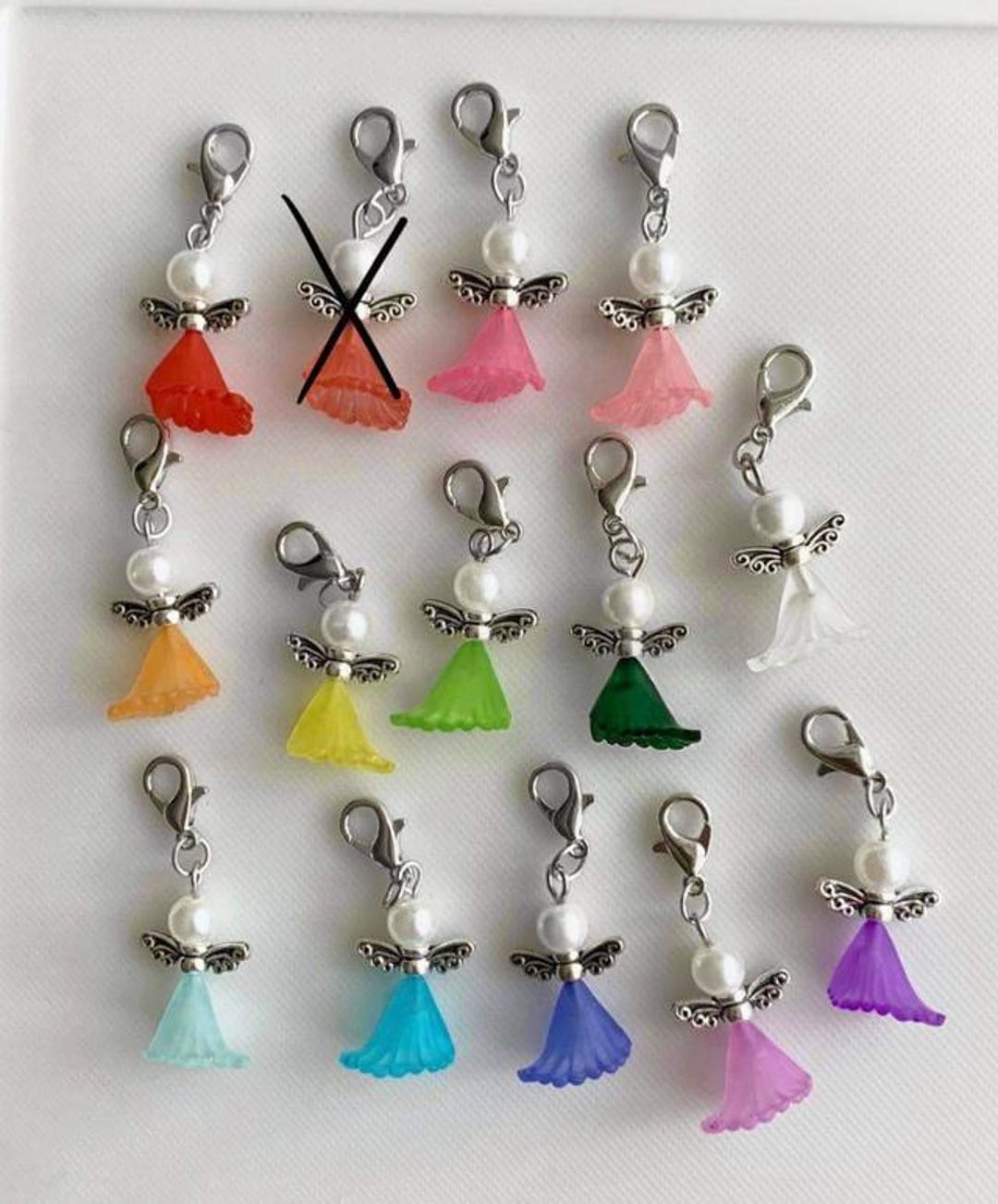 10/20/50/100 Guardian Angel Color Mix Pendant 4 Cm Pearls Angel Pearl ...