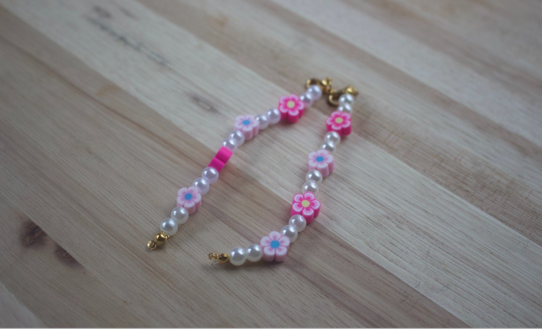 Pink Hibiscus Keychain Preppy Key Chain Pink Flower Pearl Jewelry - Etsy