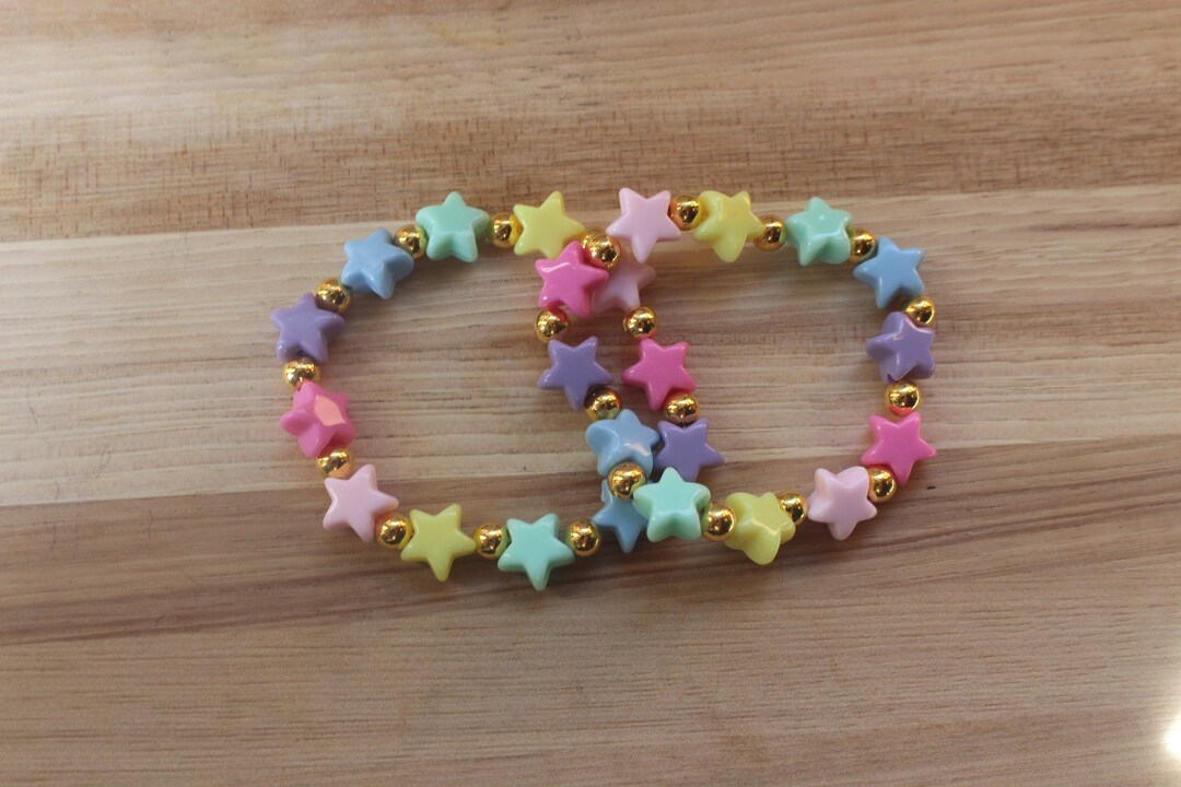 Rainbow Star Bracelet Preppy Jewelry Rainbow Bracelet Gold Jewelry ...