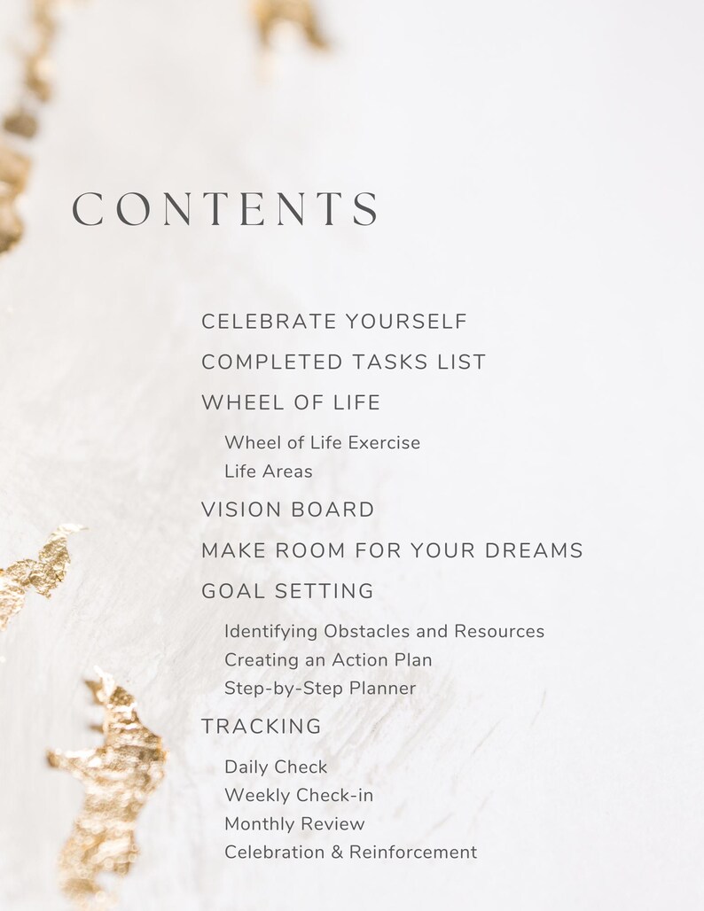 Vision Board & Goal Setting Mini Course – Printable Workbook + Planner ...