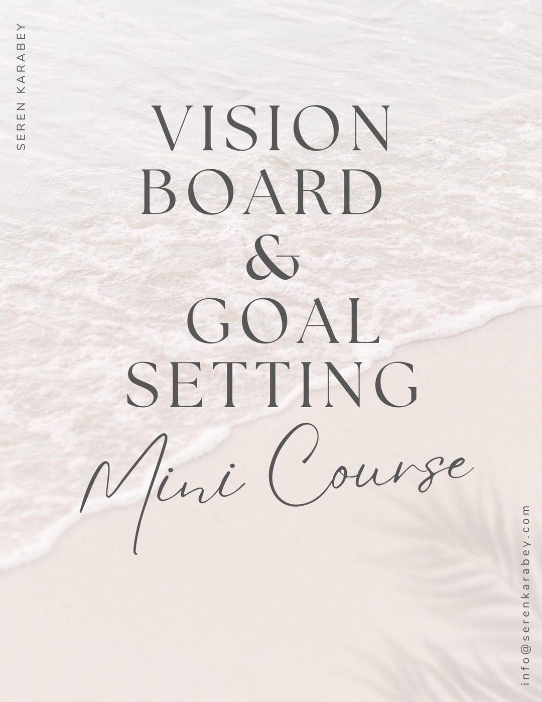 Vision Board & Goal Setting Mini Course – Printable Workbook + Planner ...