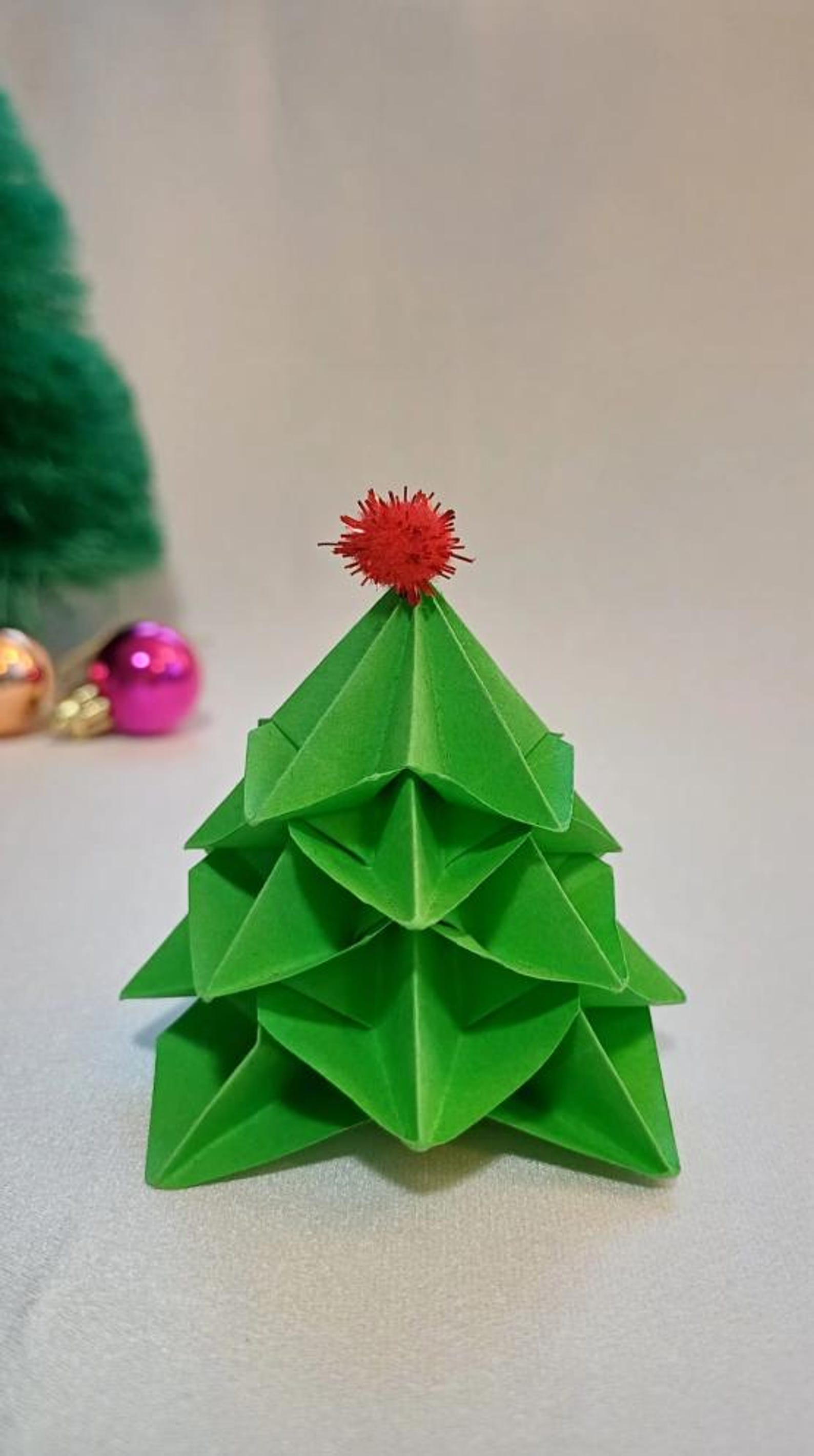 Origami Christmas Tree - Handmade Holiday Decoration - Etsy