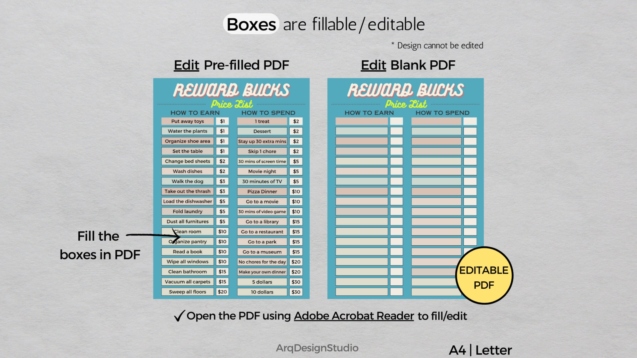 Editable Kids Reward Bucks Printable Mom Bucks, PDF Reward System for ...