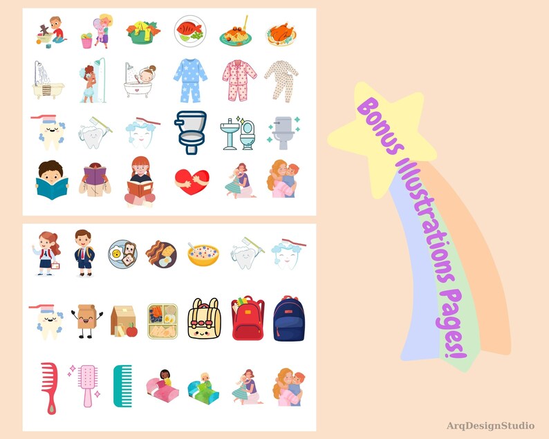 Morning and Bedtime Routine Charts Printable Routines Editable ...