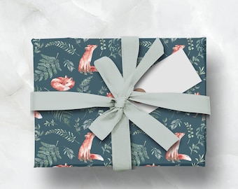 Fox Gift Wrap, Fox Wrapping Paper, Forest, Woodland, All Occasion ...