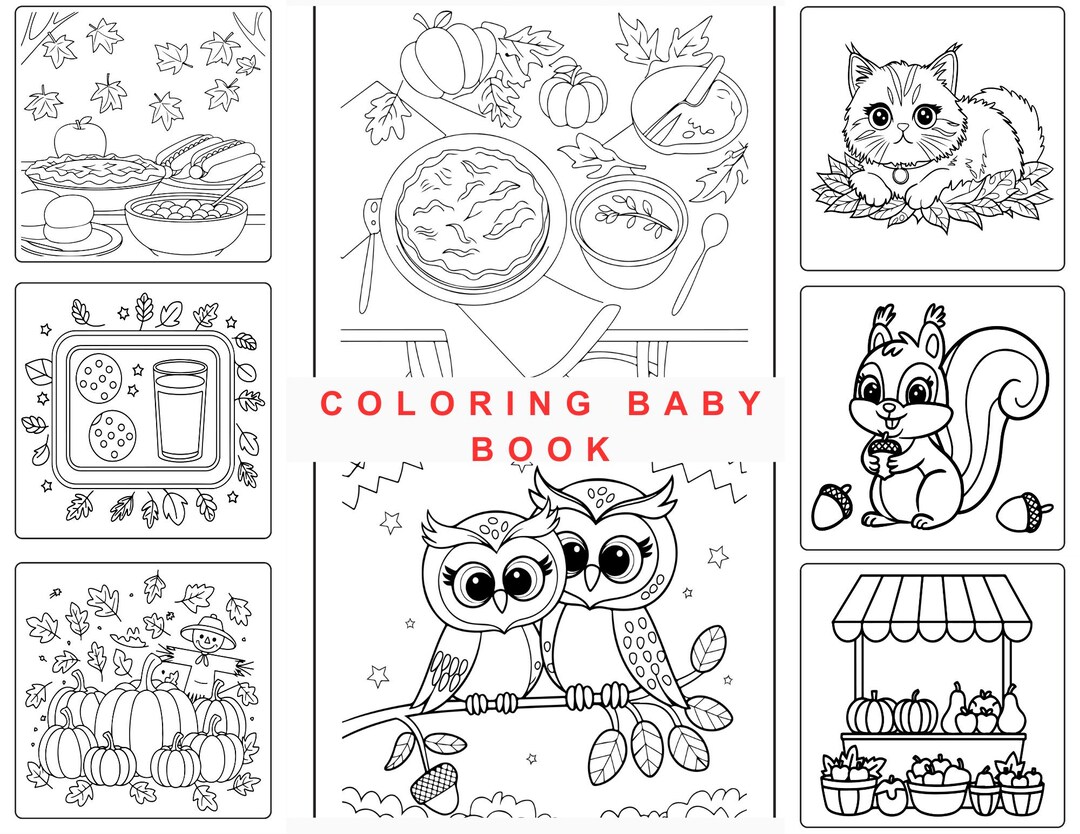 Busy Book Coloring, Gnome Coloring Book, Coloring Book Fall, Coloring ...