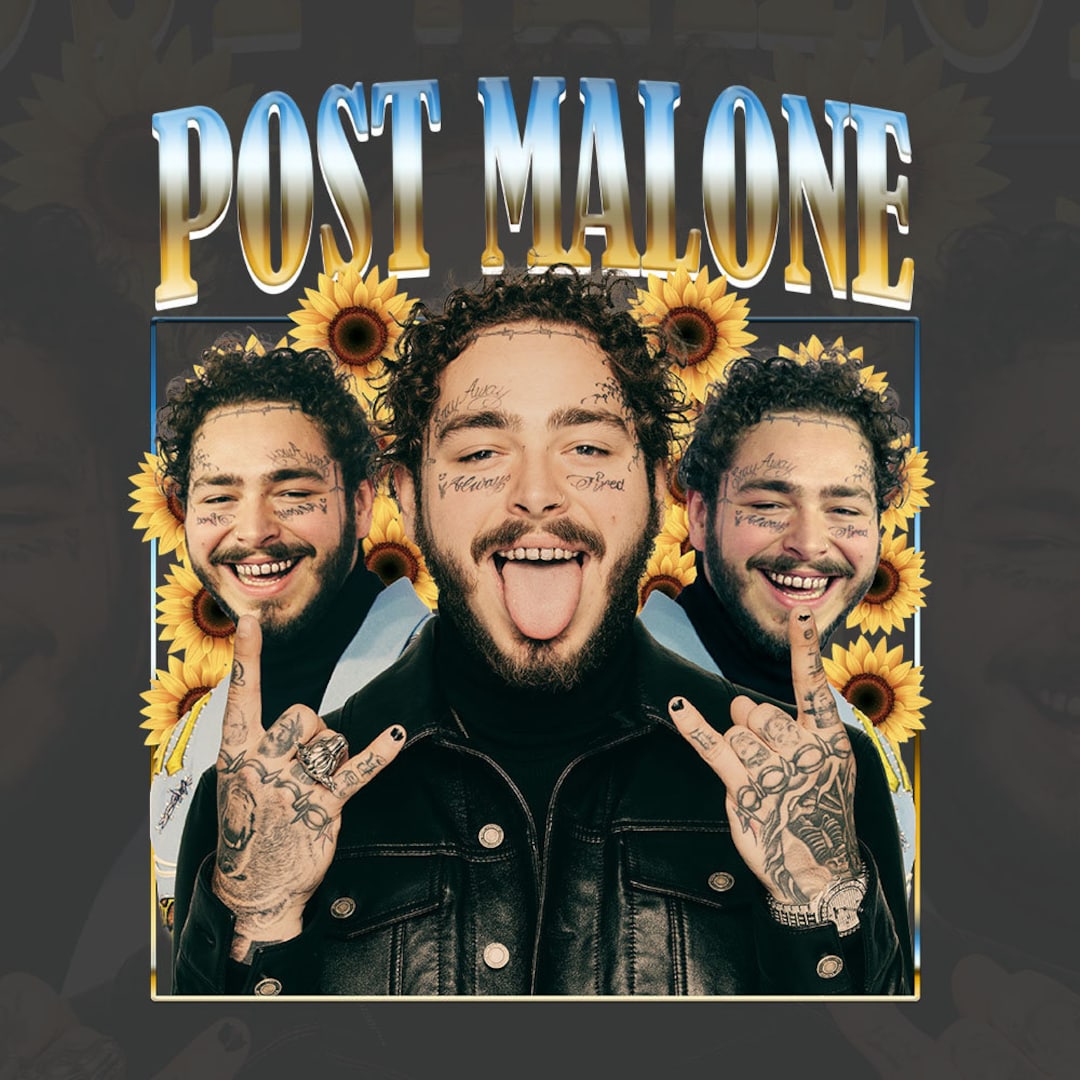 Post Malone Tee PNG, Shirt Design Shirts Png, Printable Design, Instant ...