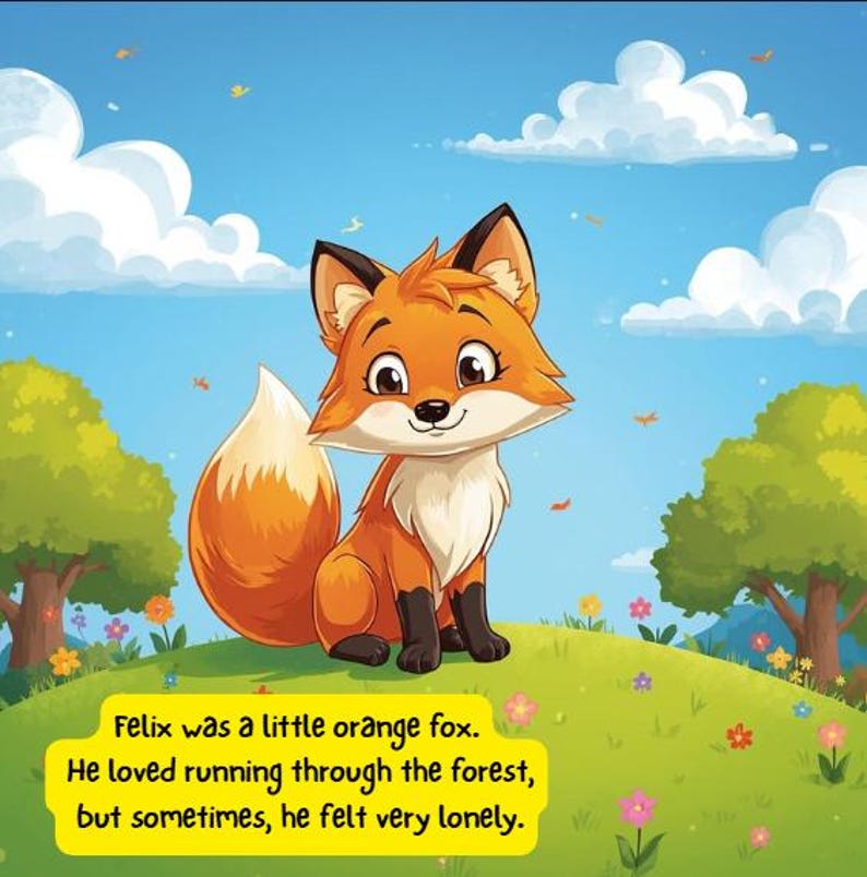 Felix the Fox Finds a Friend – A Bright & Colorful Children’s Storybook ...