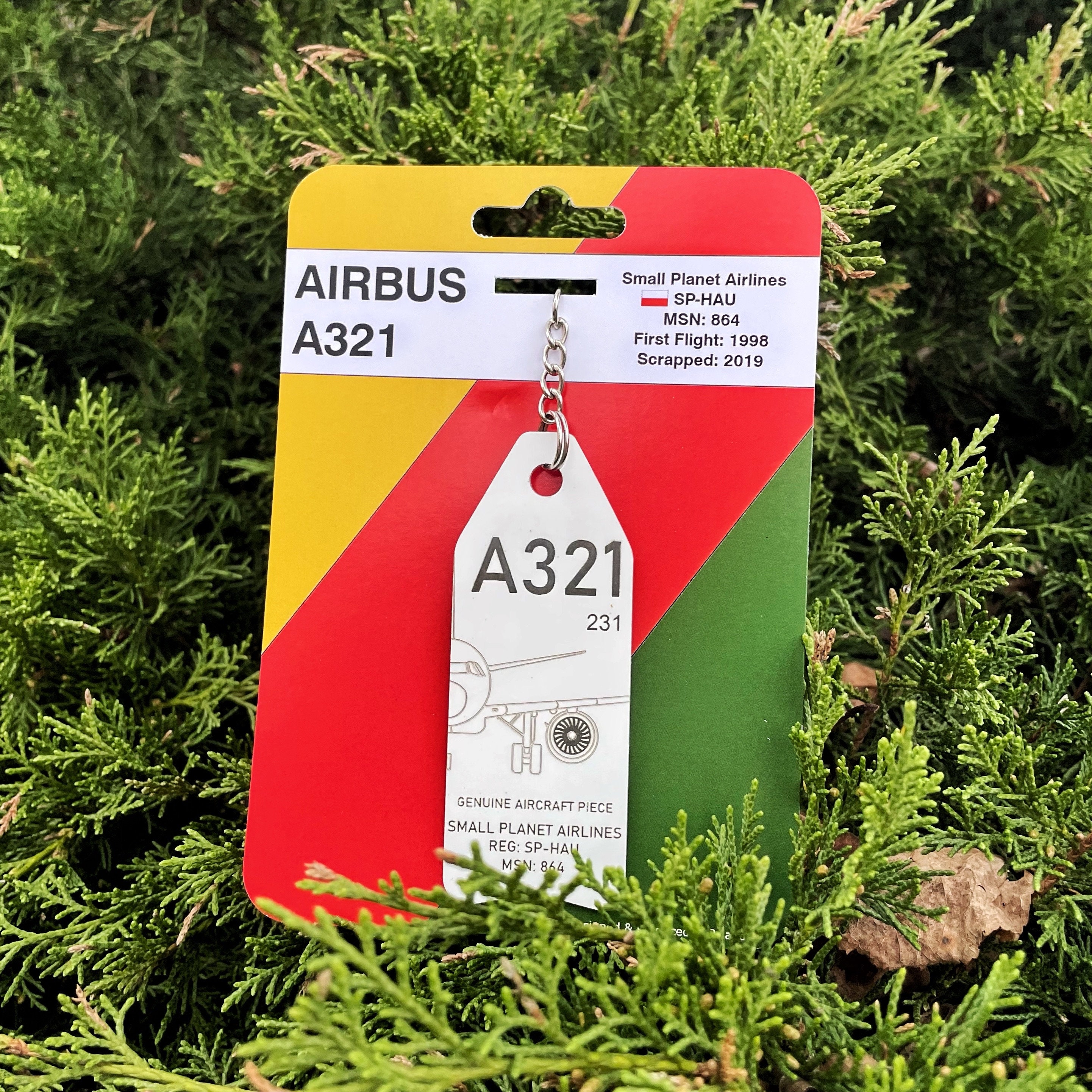 Airbus A321-231 Small Planet Airlines SP-HAU Tag/keychain, Genuine ...
