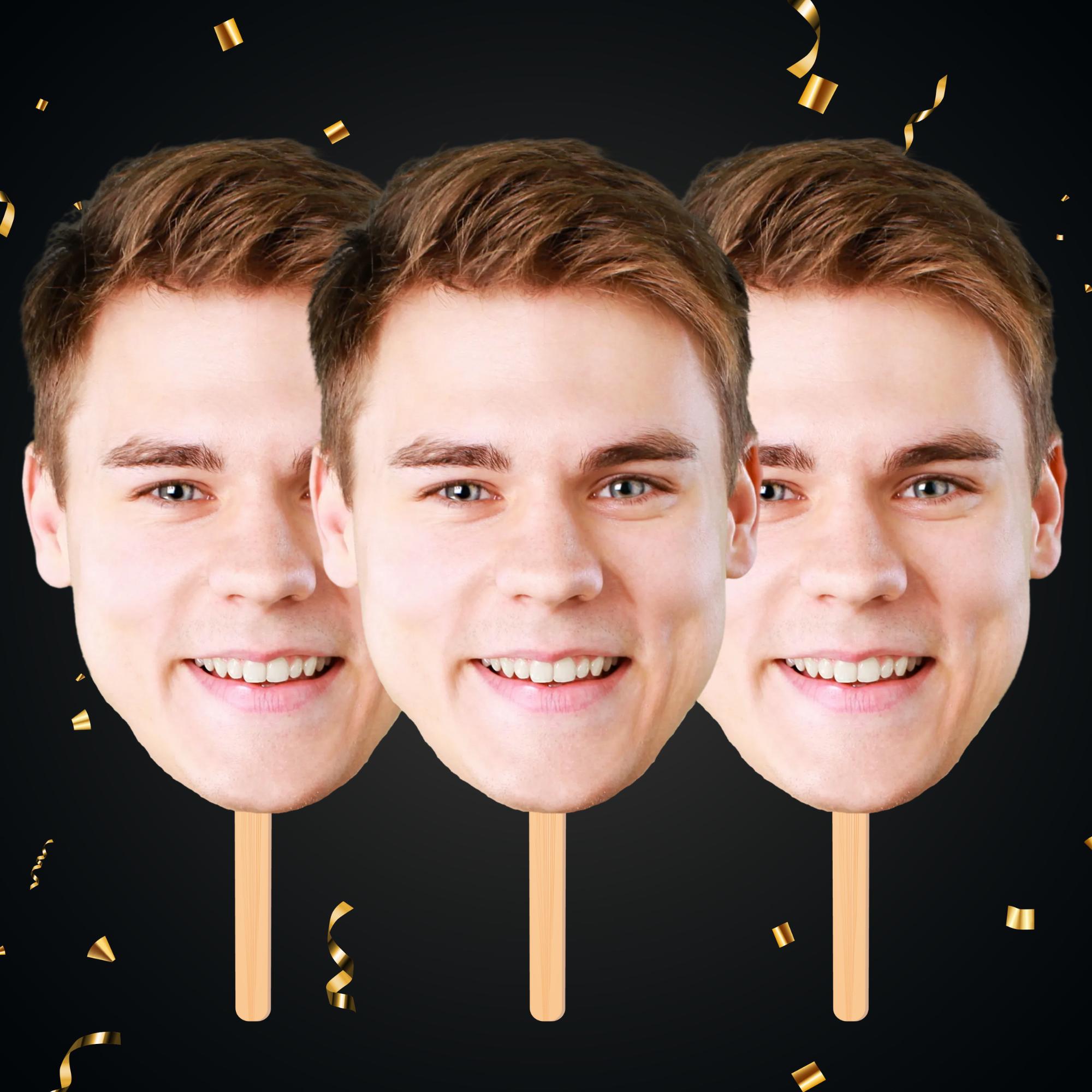 Face on a Stick, Digital Head on A Stick, Printable Big Head Cutout ...