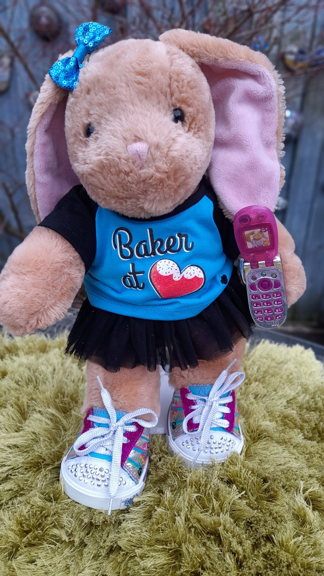 Build A Bear Pawlette Bunny in Ted Bsker Outfit & Sketcher Twinkle Toes ...