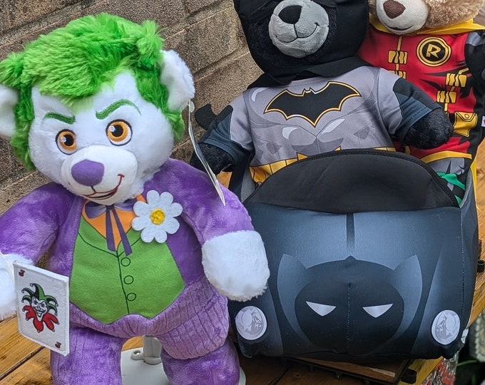 Rare Batman & Robin Build A Bears Complete With Batmobiele - Etsy