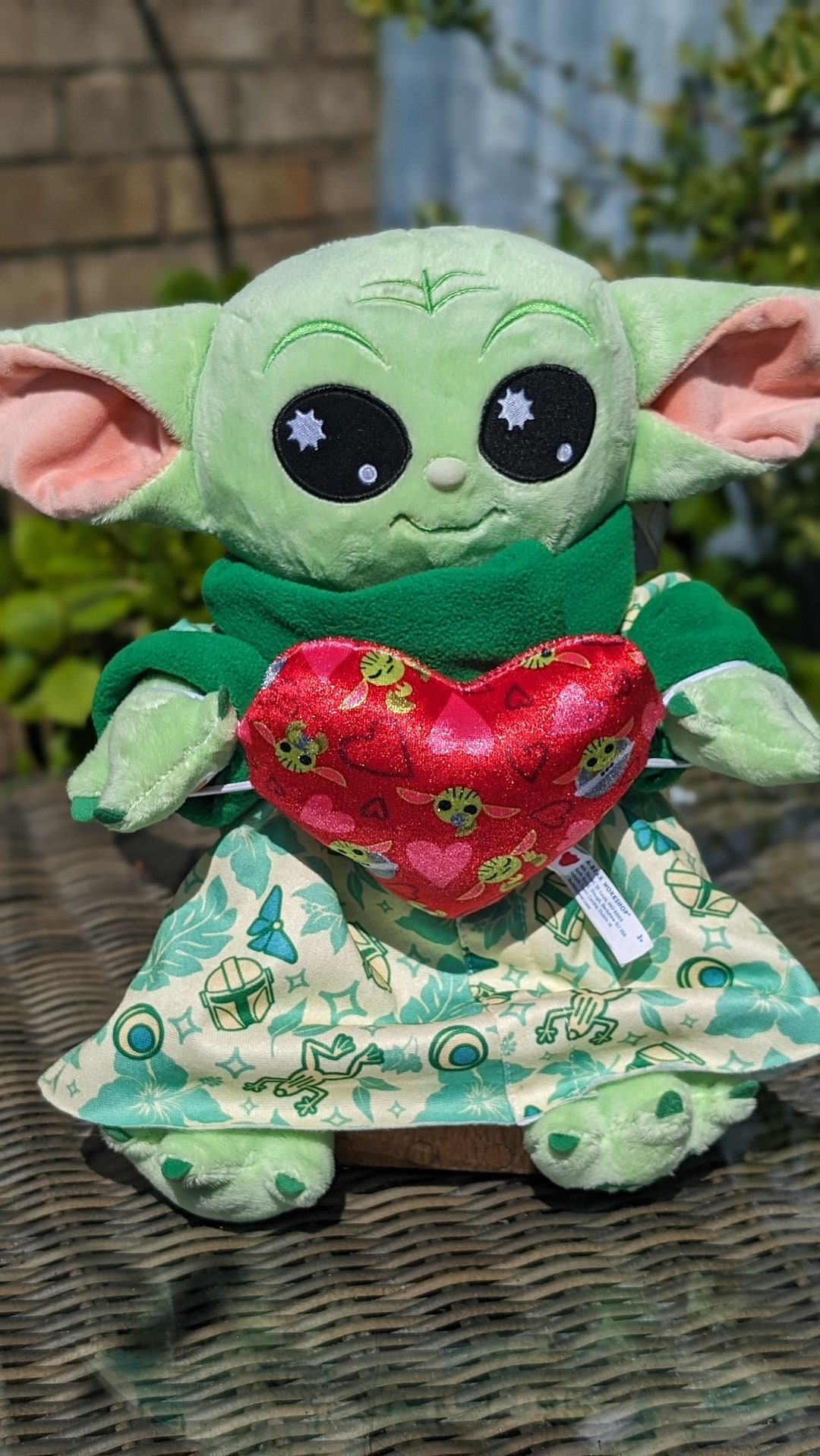 Grogu Summertime Builda Bear With Gorgu Heart Wristie & Carry Bag - Etsy