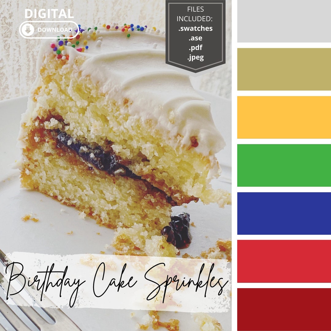 Birthday Cake Sprinkles Colour Palette - Sweet Vibrant Hues for ...