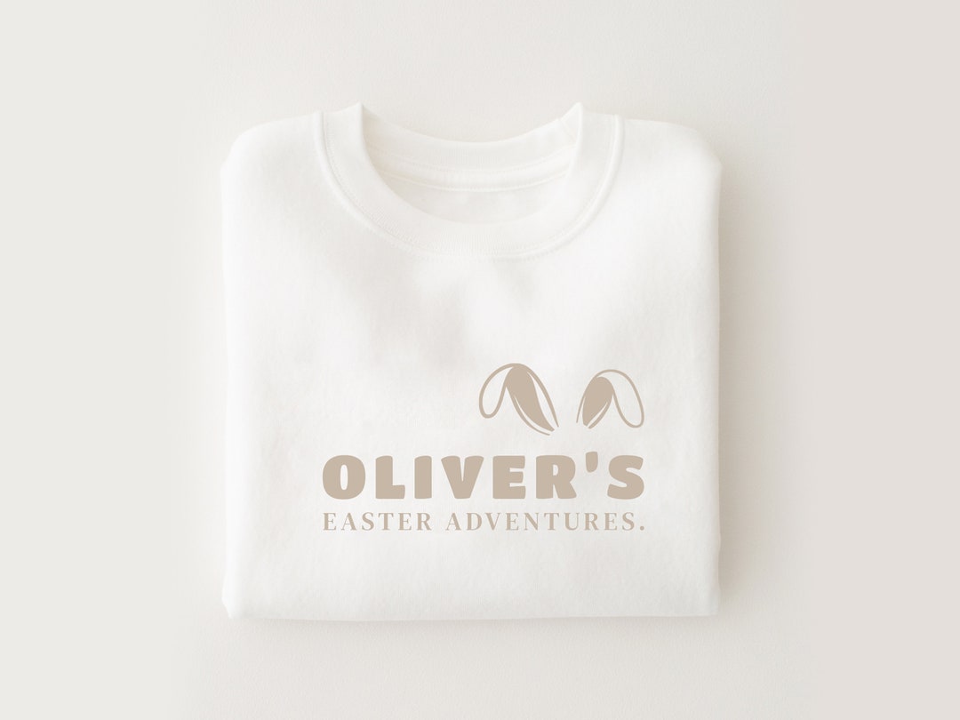 Personalised Easter Sweatshirt Children's Easter Jumper Bunny ...