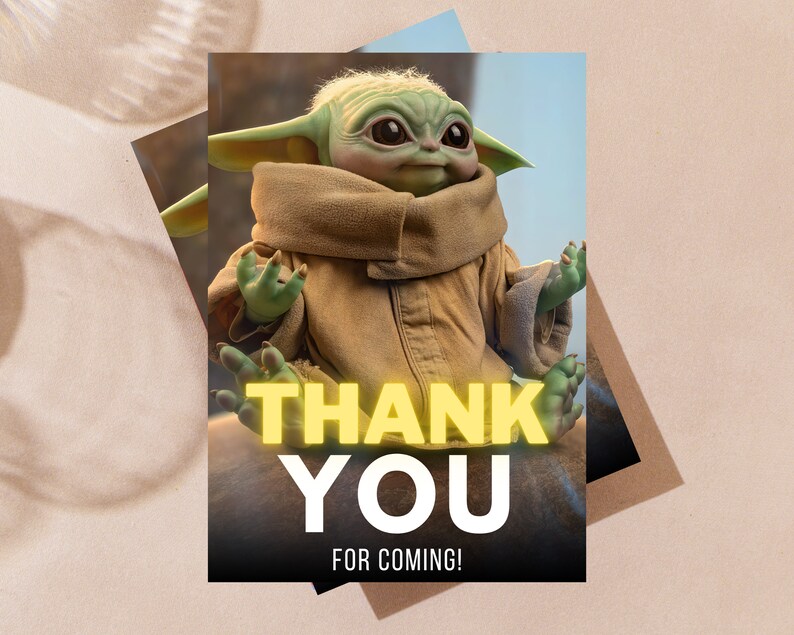 Invitación de cumpleaños de Grogu Star Wars plantilla de - Etsy México