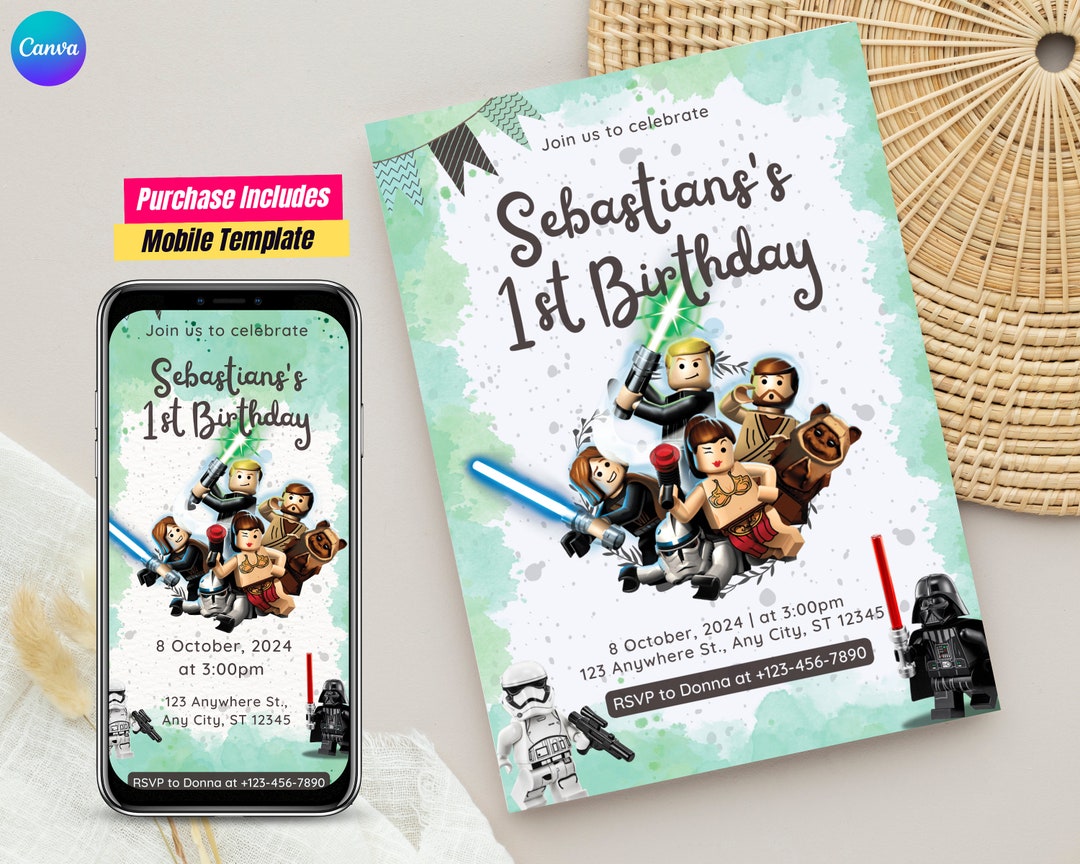 Invitación de Star Wars / Invitación de fiesta de cumpleaños - Etsy México