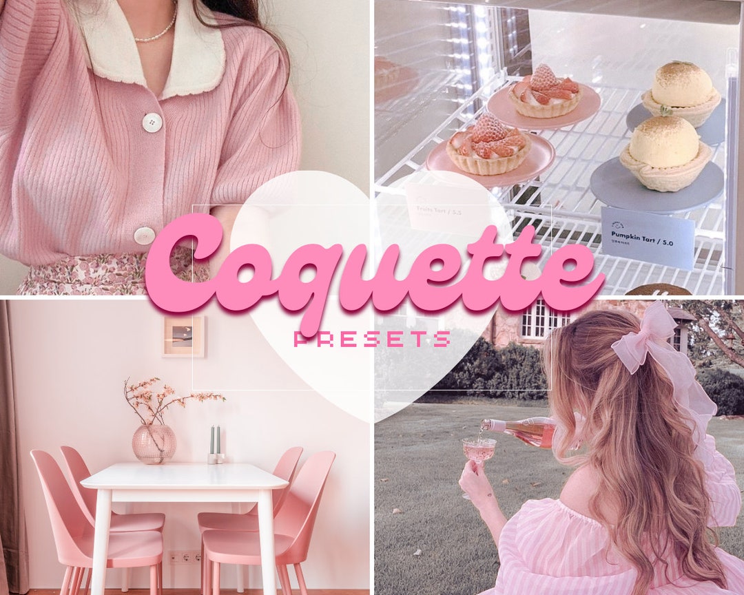 10 Coquette Lightroom Presets | Pink Pastel Blogger Filters | Instagram ...