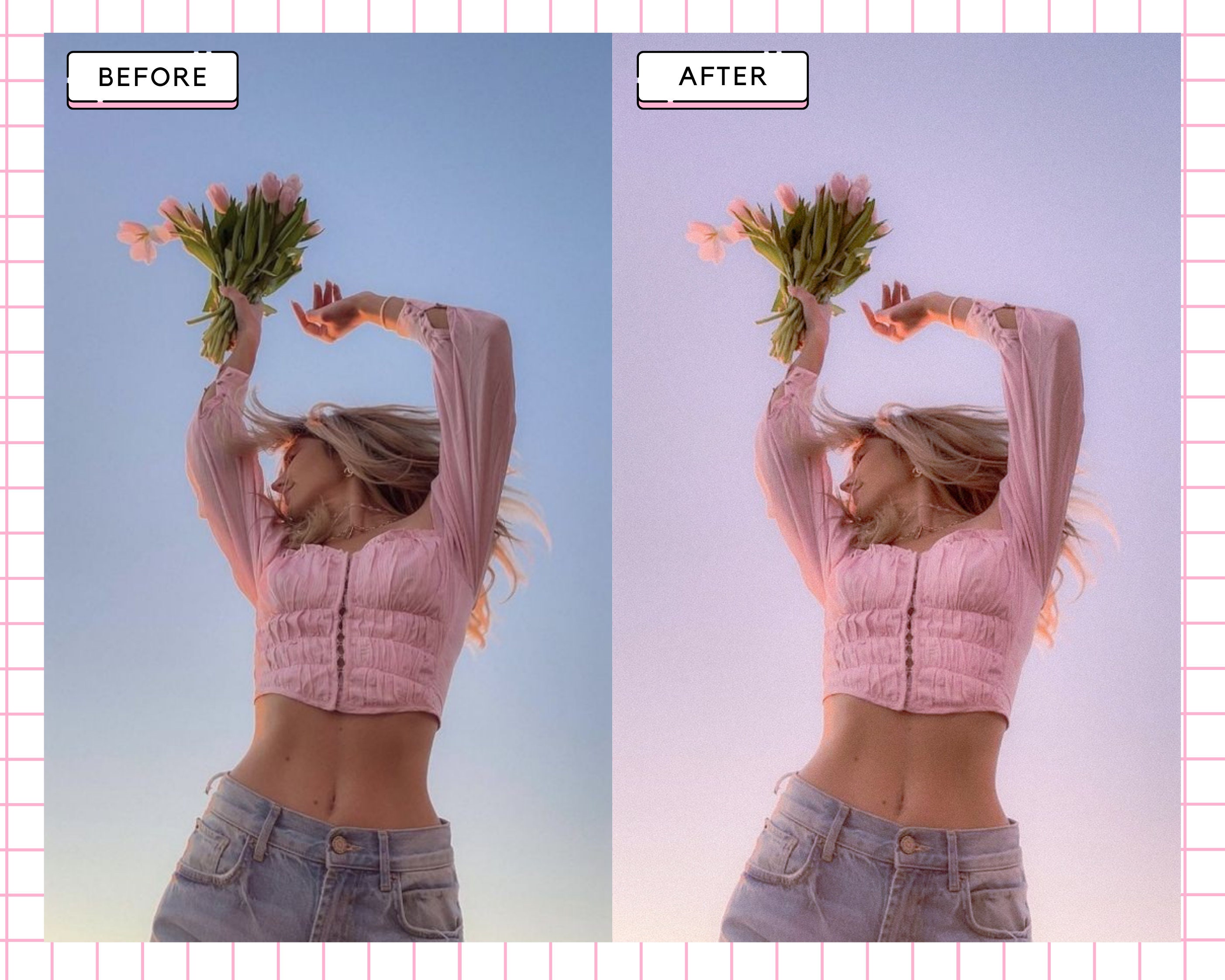 10 Coquette Lightroom Presets Pink Pastel Blogger Filters Instagram ...
