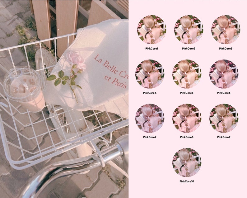 10 Coquette Lightroom Presets Pink Pastel Blogger Filters Instagram ...