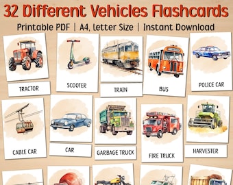 Farm Animals Flash Cards, Preschool Activity, Printable Montessori ...