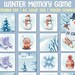 Printable Winter Memory Game: Kids Matching Activity (digital Download ...
