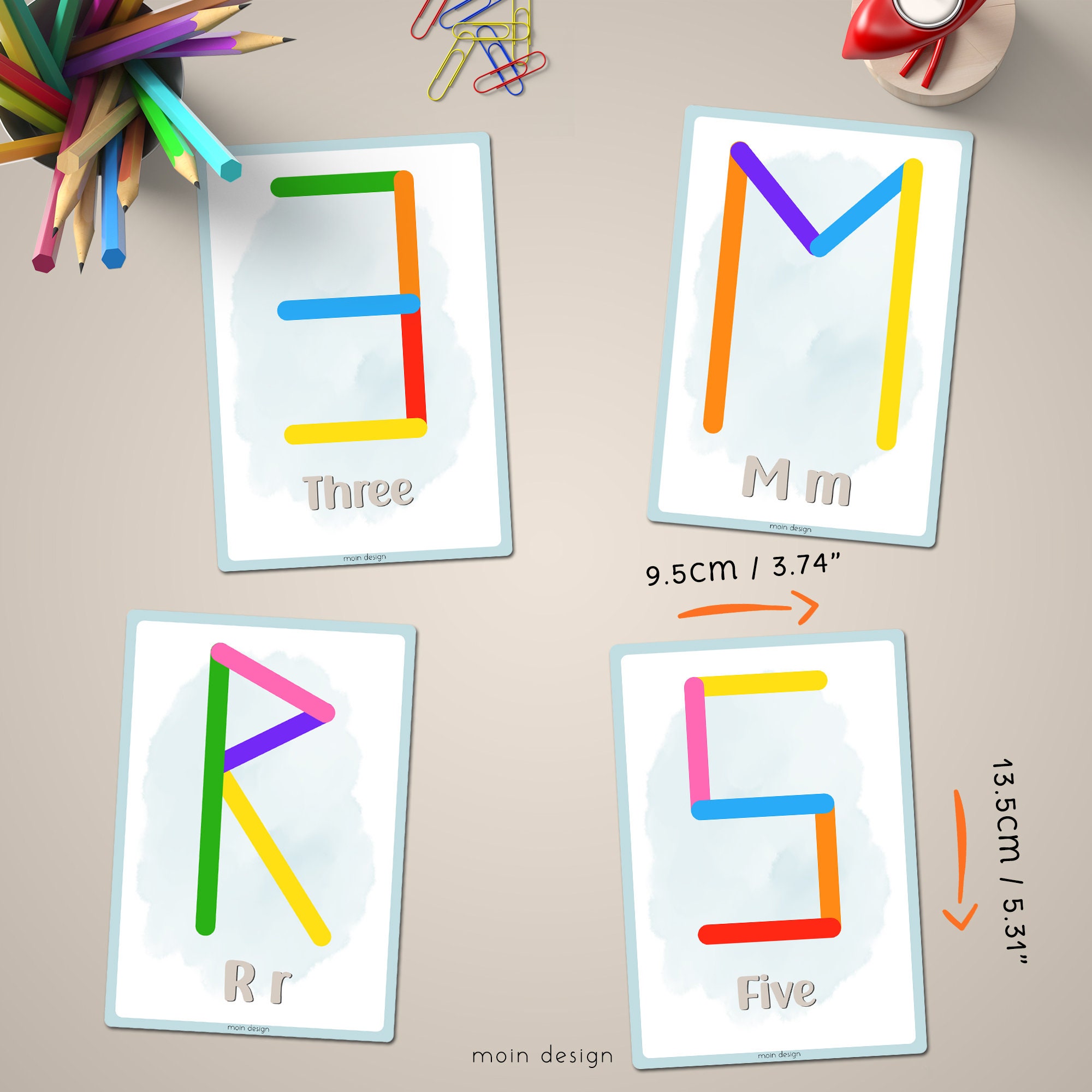 Alphabet & Numbers Popsicle Sticks Activity: Montessori Learning ...