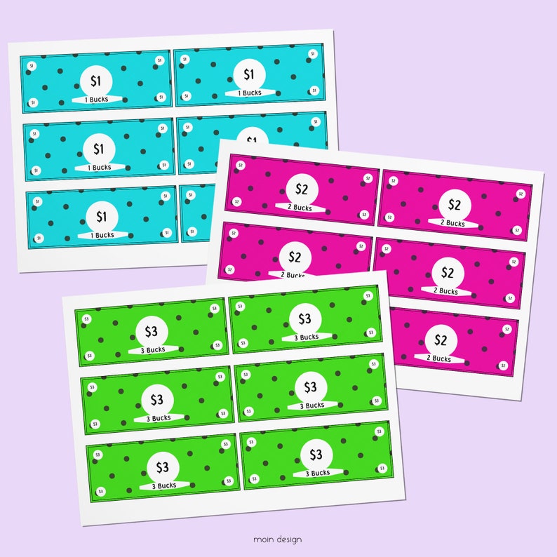 Printable Reward Bucks, Editable Chore Bucks, Reward Money, Reward ...