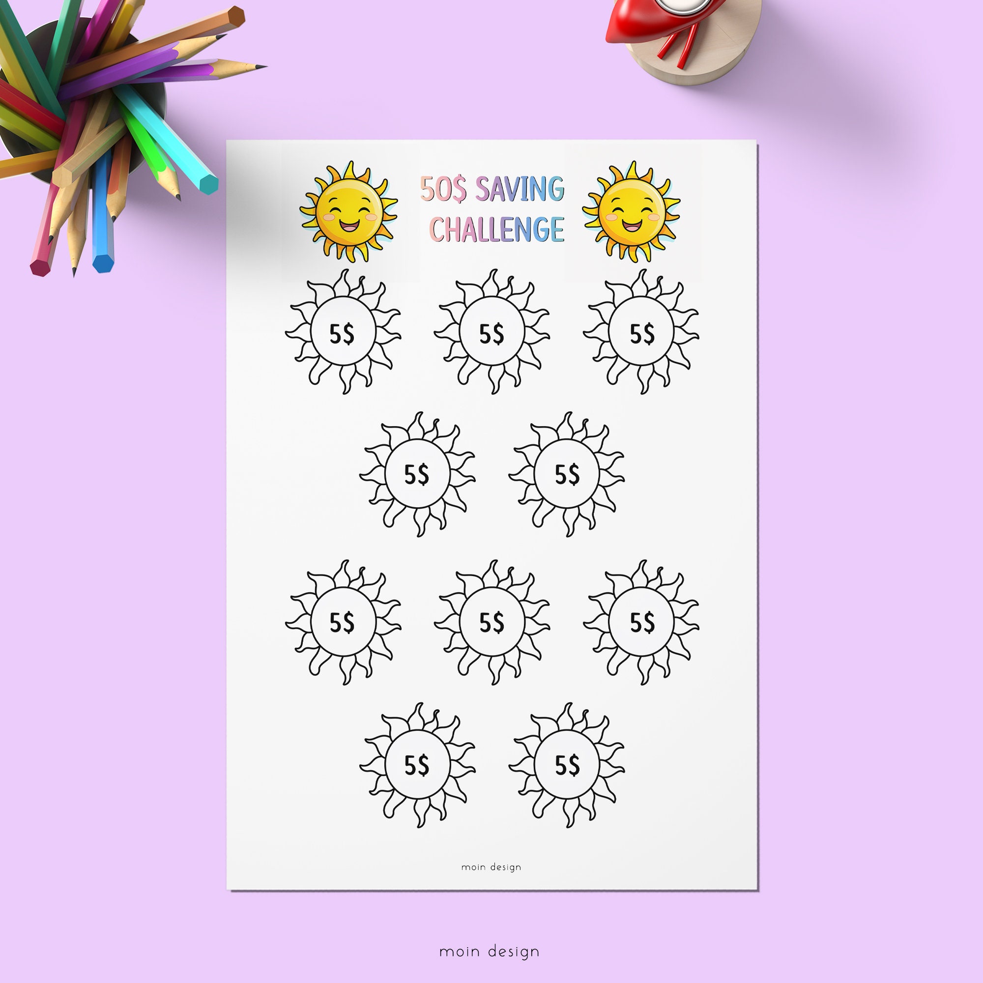 Printable Saving Challenge for Kids Saving Tracker Children - Etsy